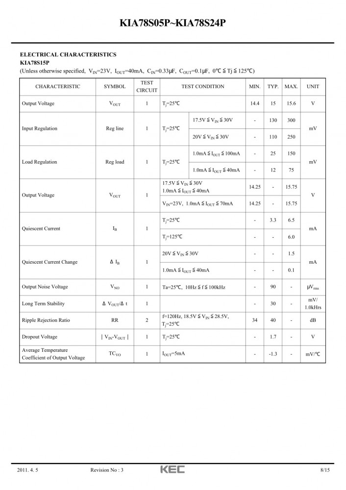 KIA78S05P-AT/P datasheet page 8