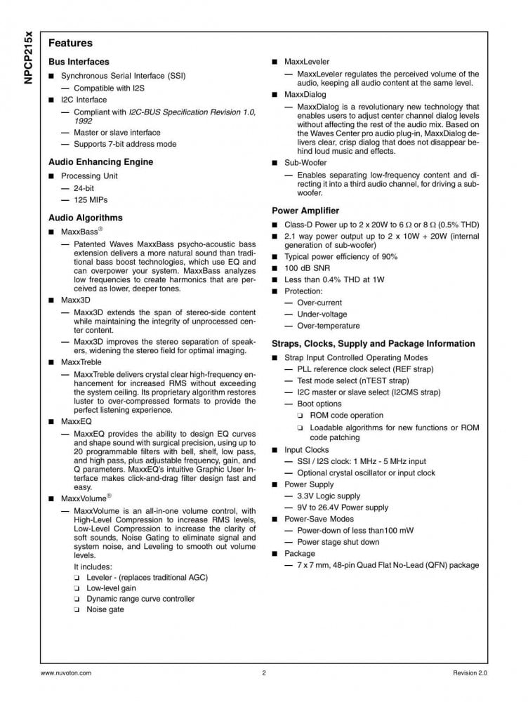 NPCP215FA0YX datasheet page 2