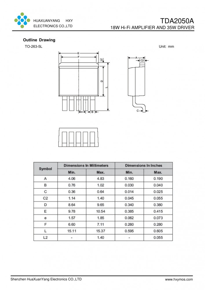 TDA2050A-HXY datasheet page 6