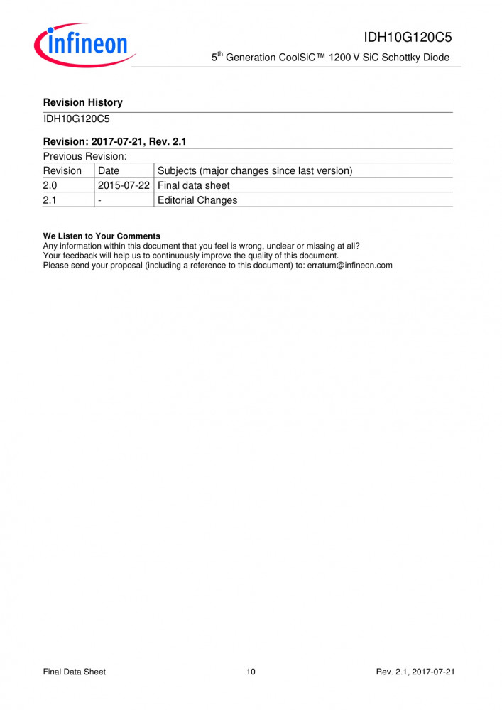IDH10G120C5 datasheet page 10