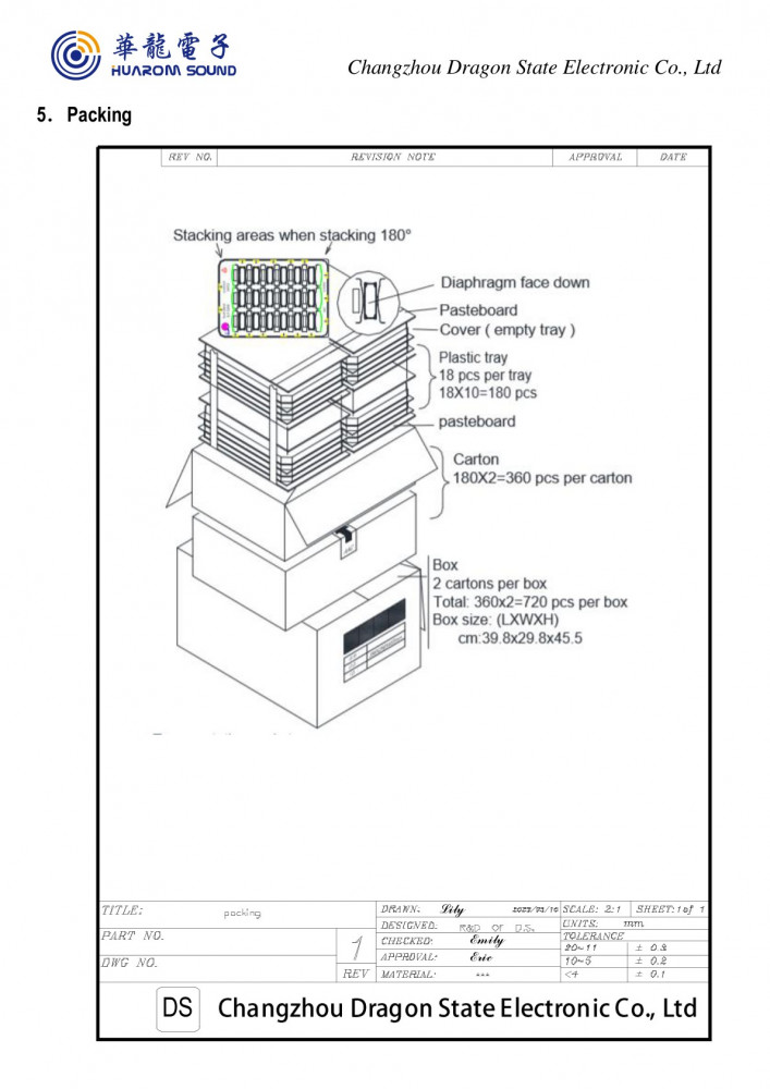 HDK-381304ZA-1 packing drawing