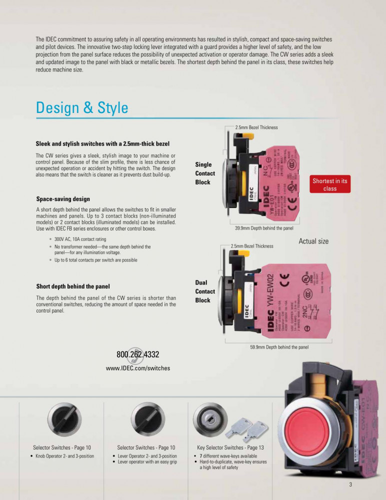 IDEC CW series documentation page 3
