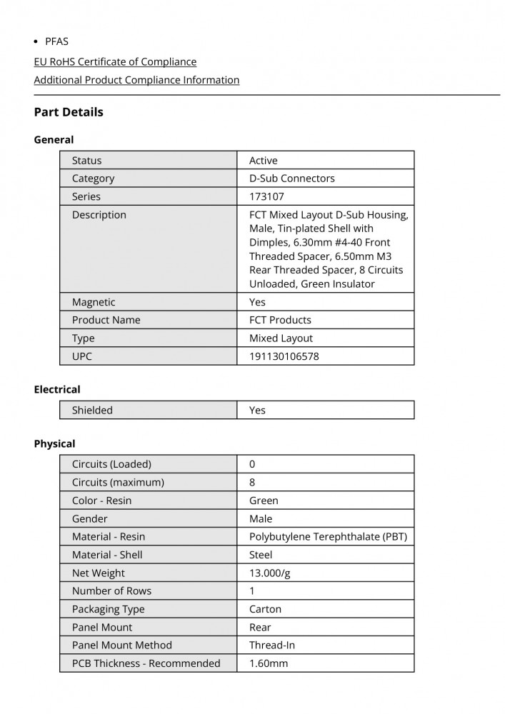 MOLEX 1731071181 drawing preview, page 2