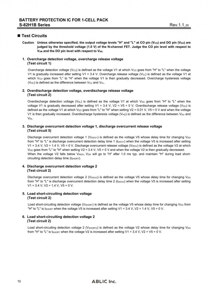 S-82H1B datasheet page 10