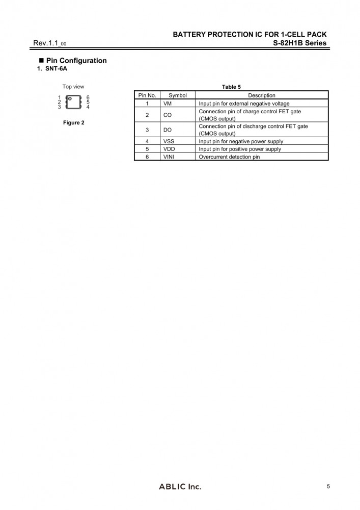 S-82H1B datasheet page 5