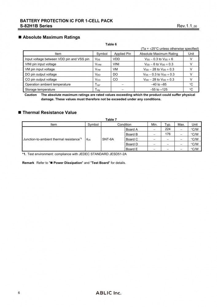 S-82H1B datasheet page 6