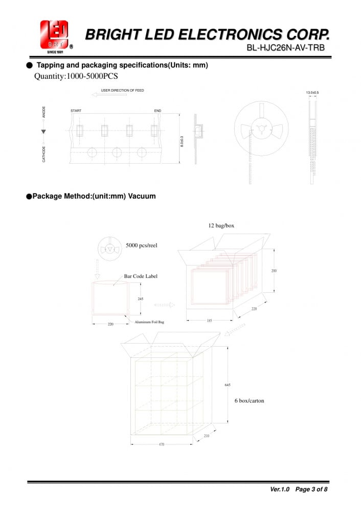 BL-HJC26N-AV-TRB datasheet page 3