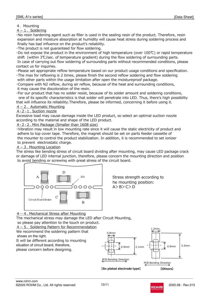 ROHM SML-A12U8TT86 document page 10