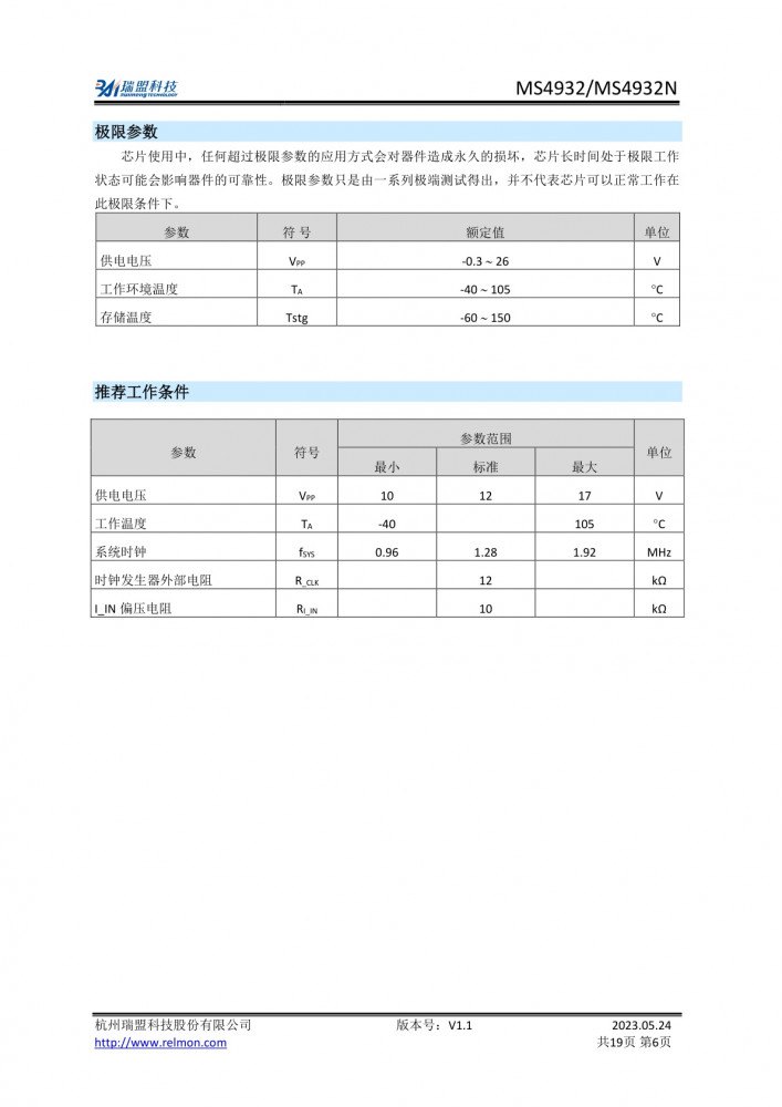 MS4932 datasheet page 6