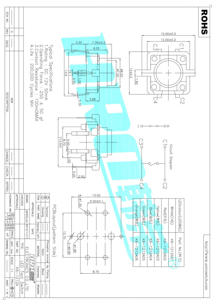 K6-1212A-03 technical document preview