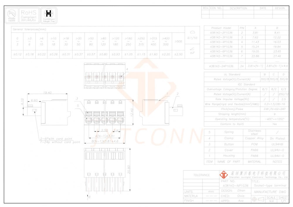 A381KD-11P1G36 technical drawing page 1