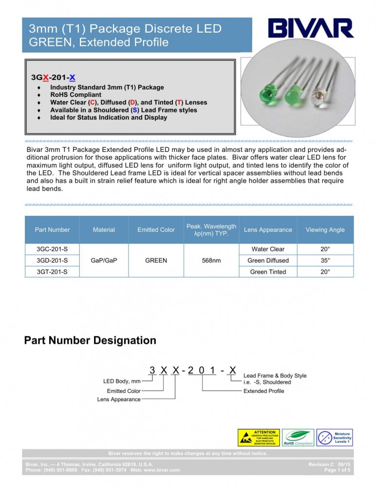 BIVAR 3GD-201 datasheet page 1