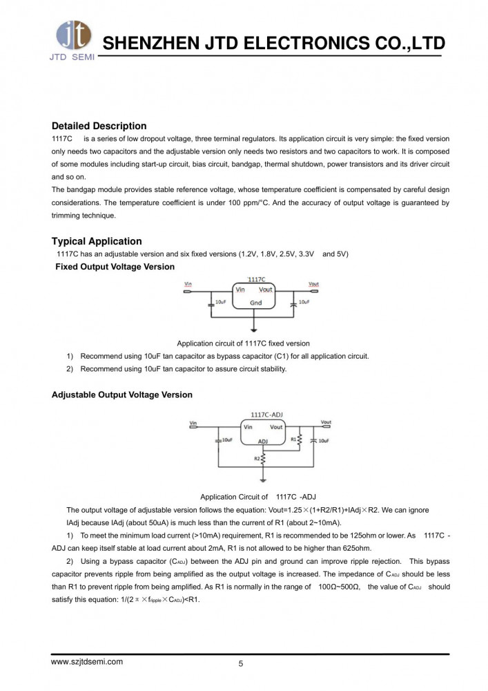 JTD 1117C datasheet page 5