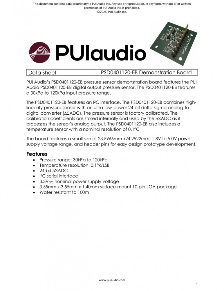 PSD0401120-EB datasheet page 1