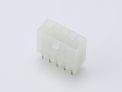Mini-Fit Jr. Vertical Header, 4.20mm Pitch, Dual Row, 10 Circuits, without Snap-in Plastic Peg PCB Lock, Tin, Natural for sale