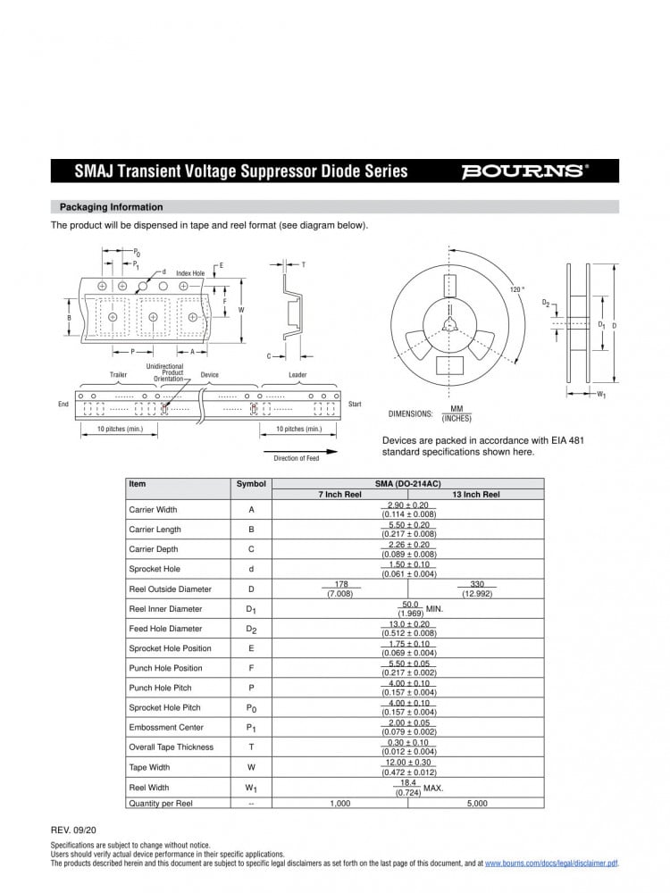 BOURNS SMAJ TVS datasheet page 5