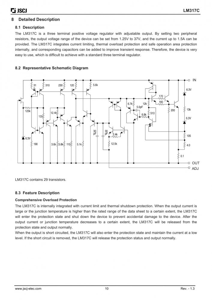 LM317C datasheet page 10