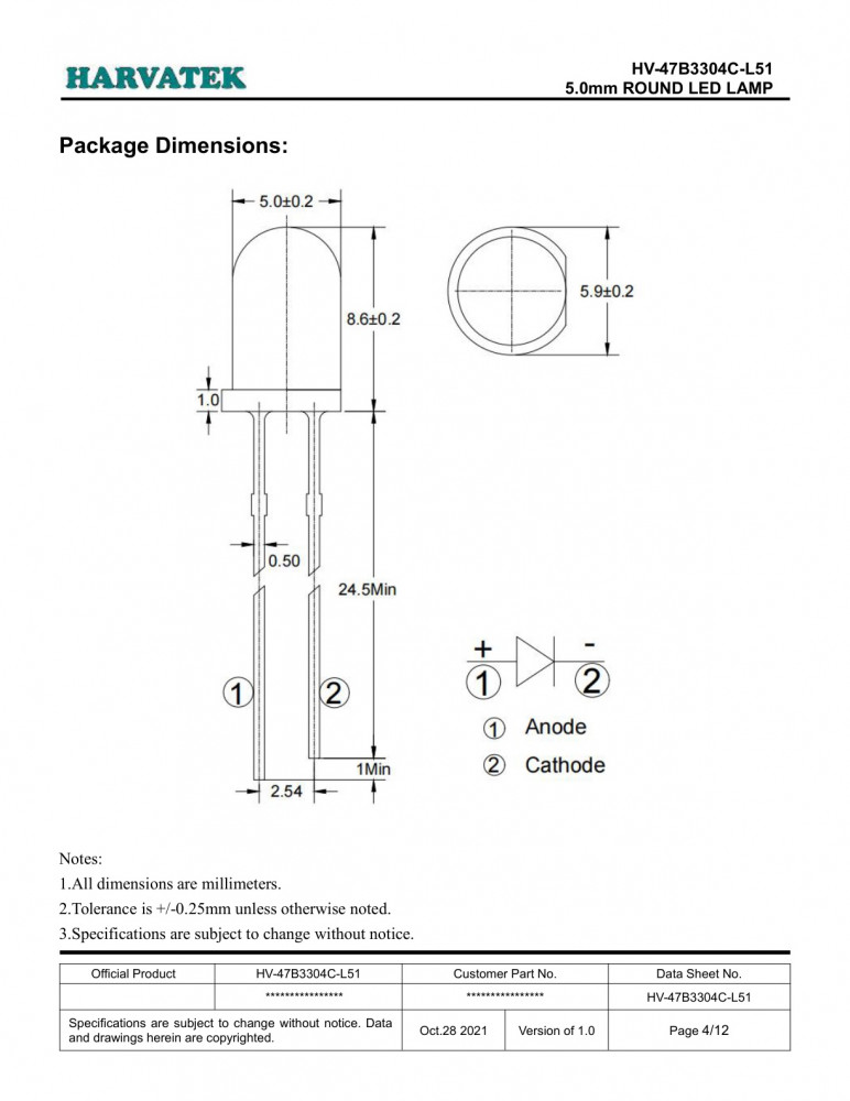 HV-47B3304C-L51 datasheet page 4