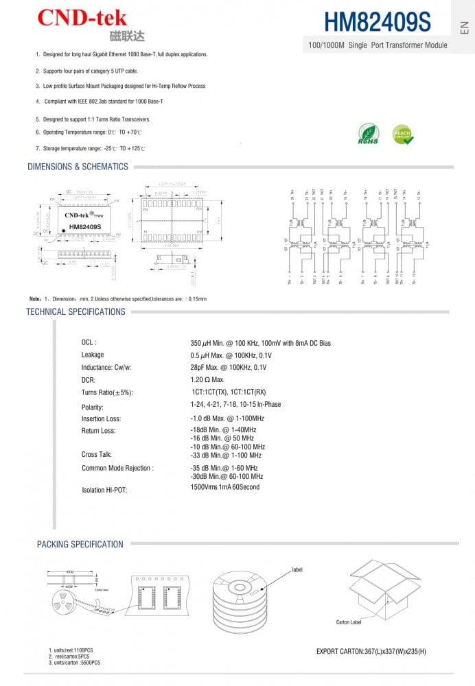 HM82409S-CND technical document page