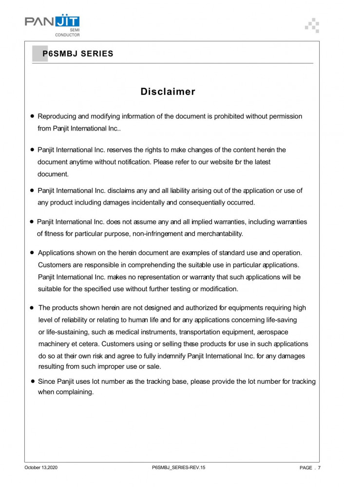 P6SMBJ51CA datasheet page 7