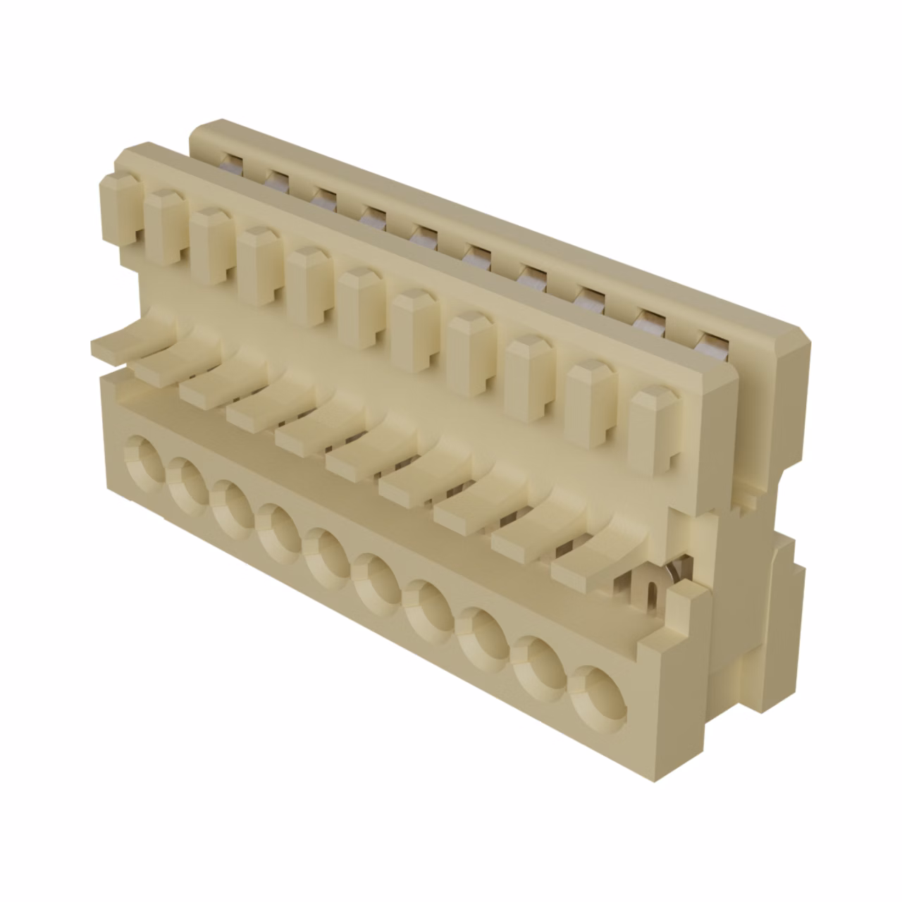 Appli-Mate RAST 2.5 Connector, 2.50mm Pitch, Female, 10 Circuits, All Position Keys, Open Endwalls, Zeus Housing for sale