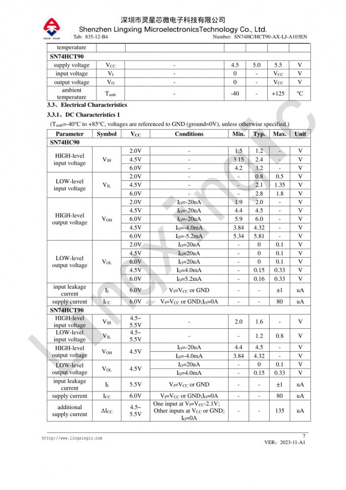 SN74HC90DR(LX) datasheet page 9