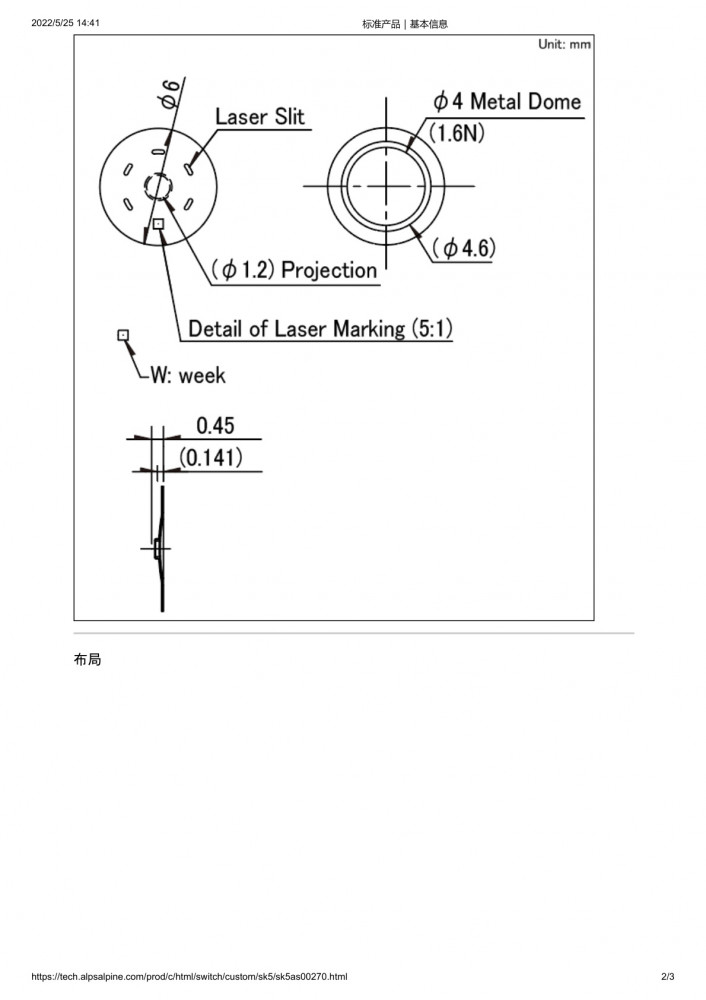 SK5AS00270 product layout