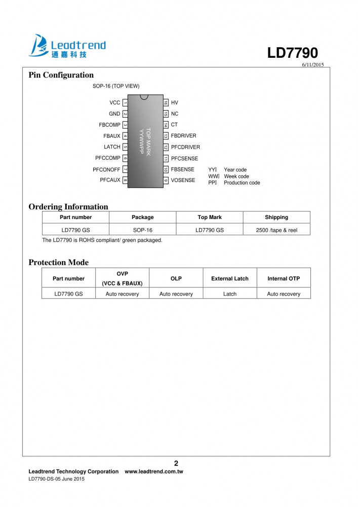 LD7790 datasheet page 2