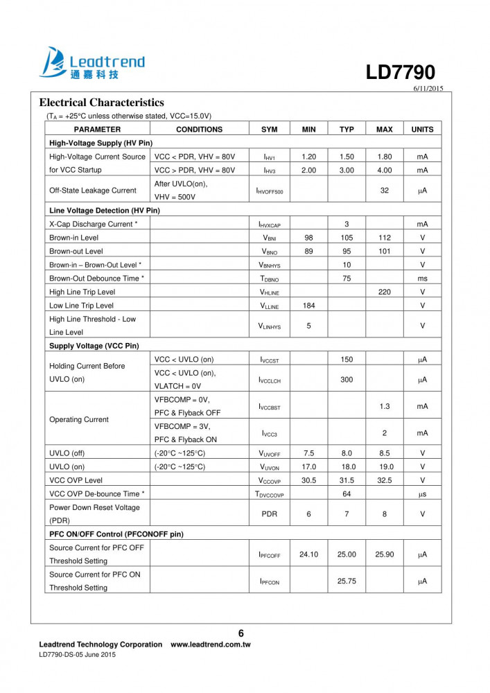 LD7790 datasheet page 6