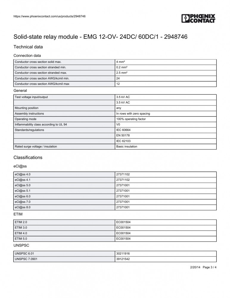 Phoenix Contact 2948746 technical document page 3