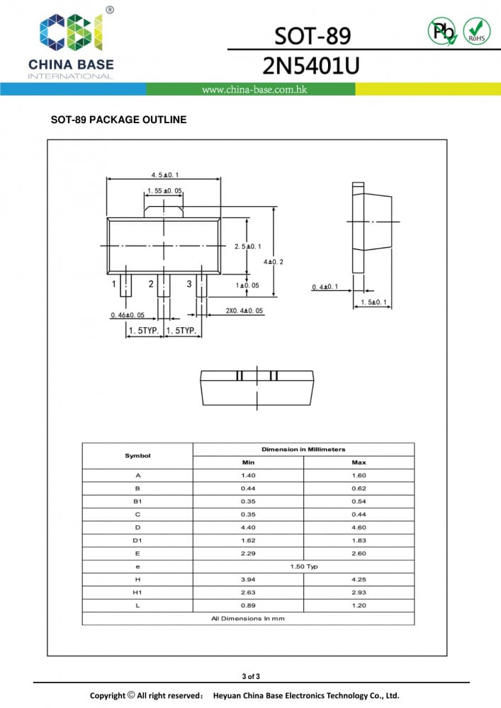 2N5401U datasheet page 3