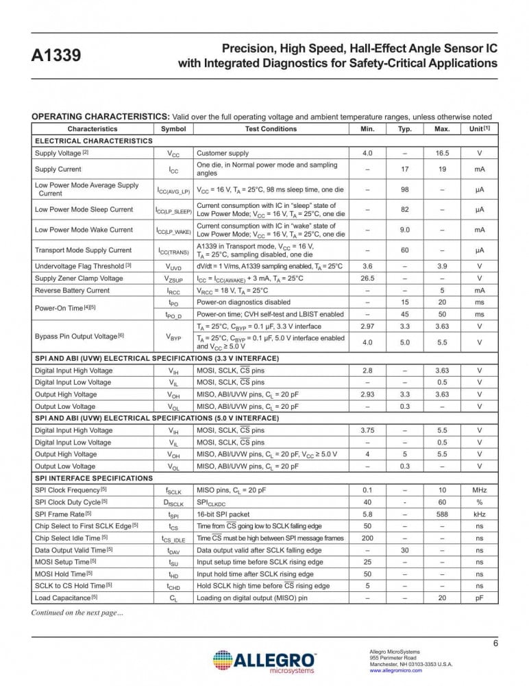 A1339 datasheet page 6