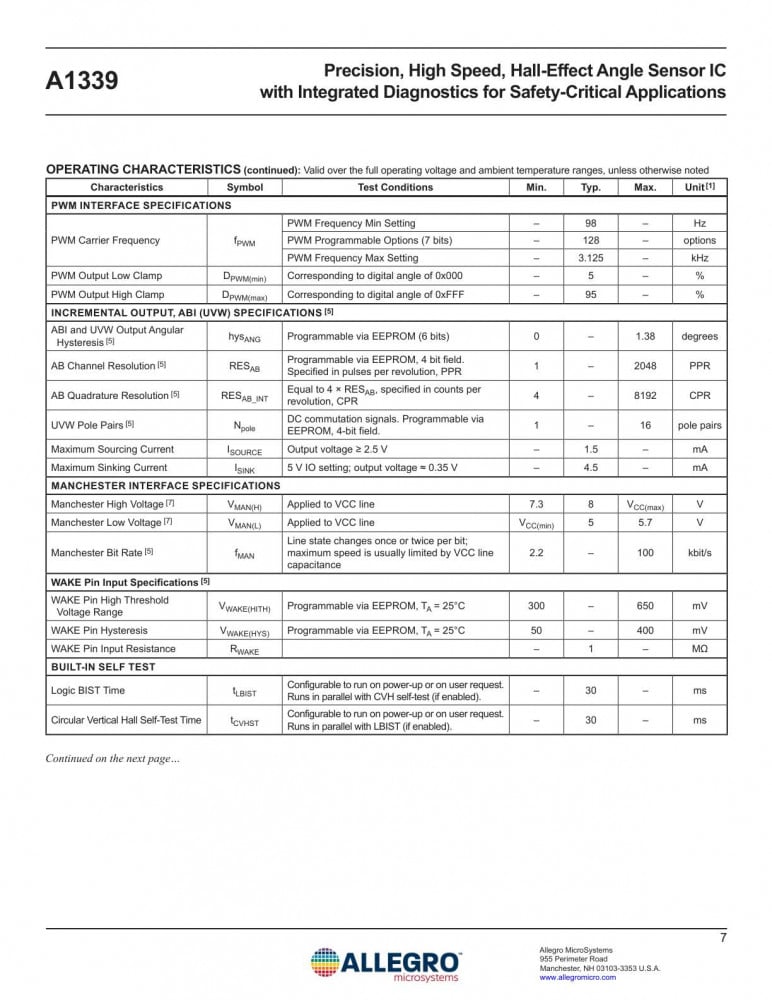 A1339 datasheet page 7