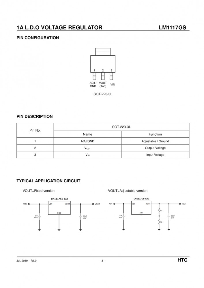 LM1117GS datasheet page 3