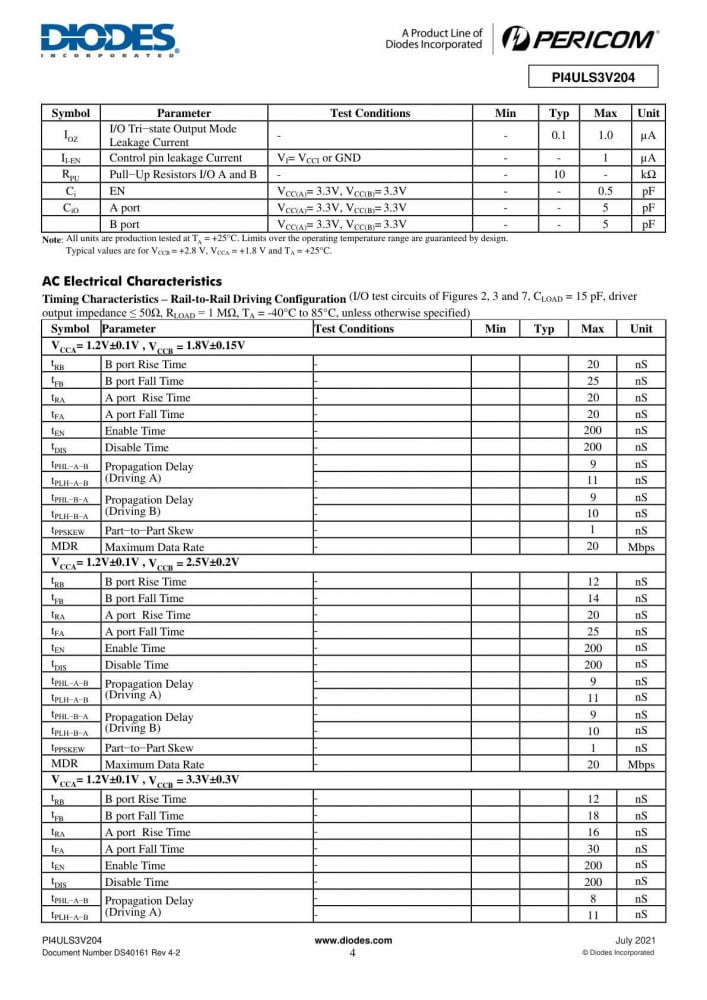 PI4ULS3V204LEX datasheet page 4