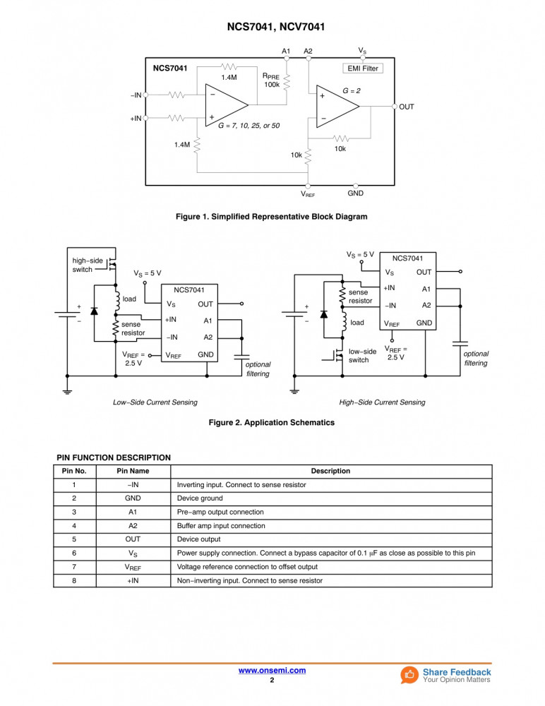 NCS7041 datasheet page 2