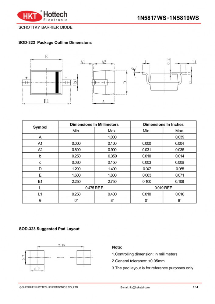 1N5819WS datasheet page 3