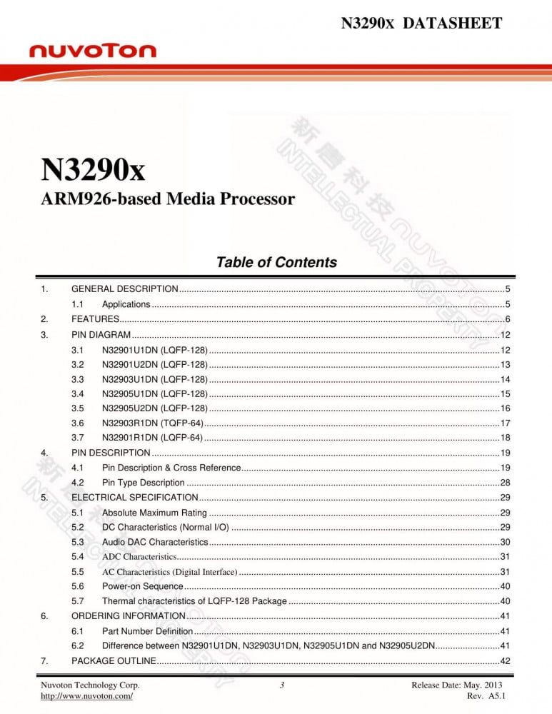 N3290x datasheet page 3