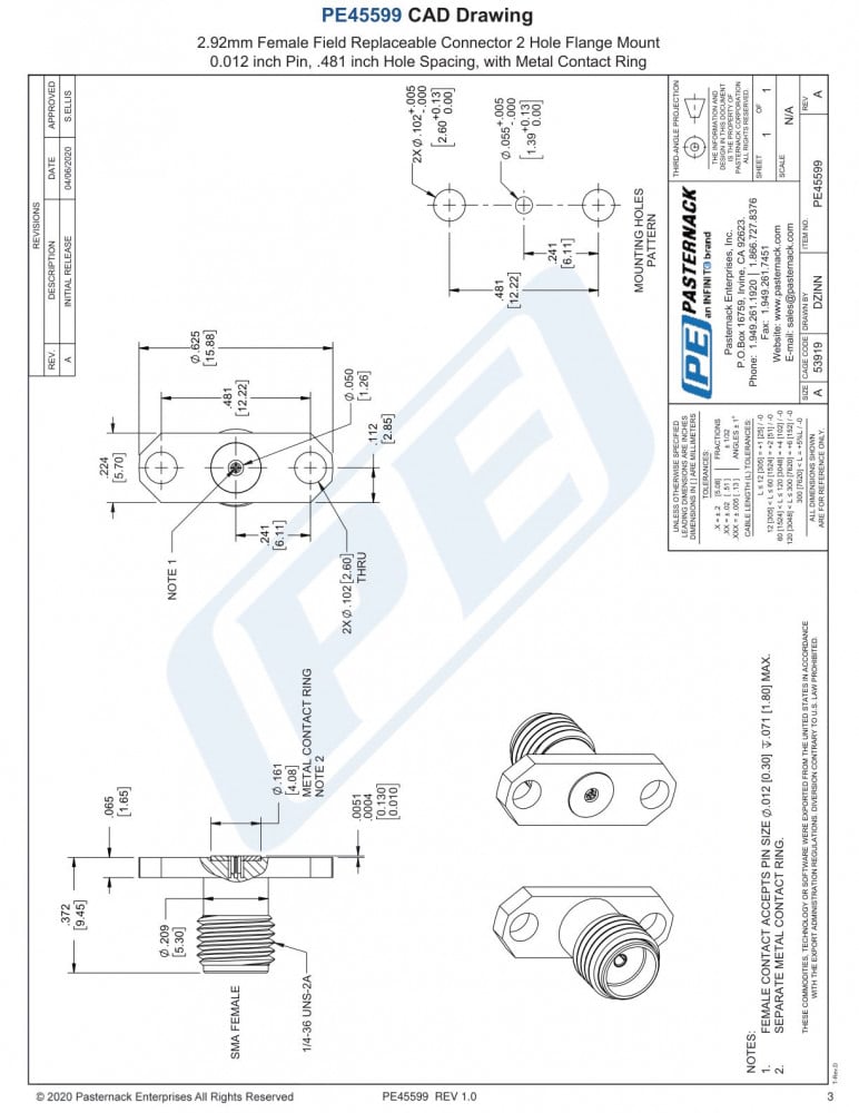 PE45599 datasheet page 3