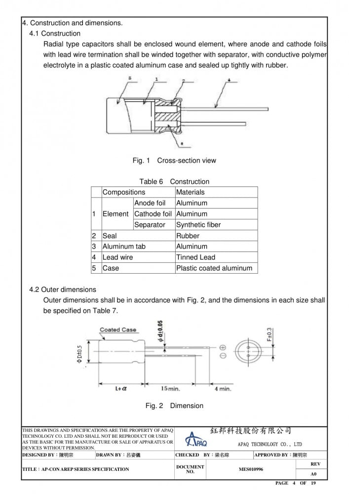 APAQ 6R3AREP271M05X8E15PFBT datasheet page 4