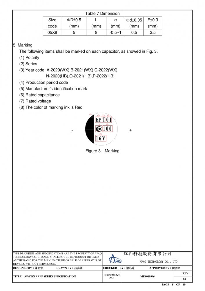 APAQ 6R3AREP271M05X8E15PFBT datasheet page 5