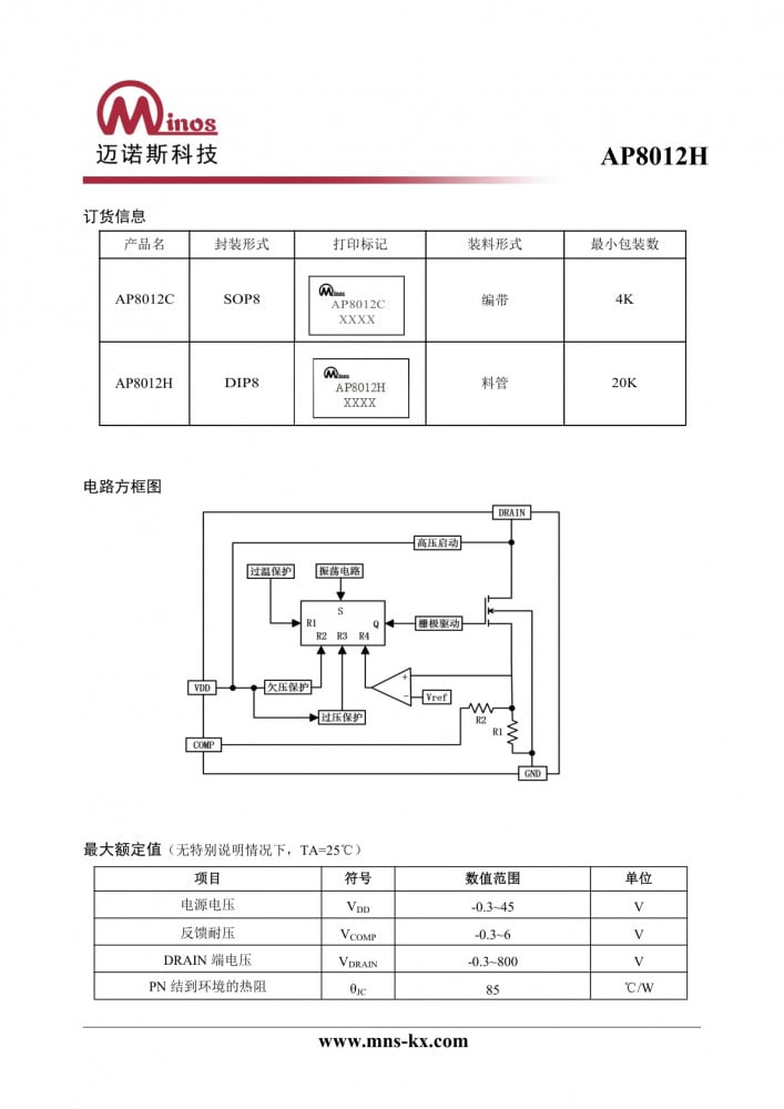 AP8012H datasheet page 2