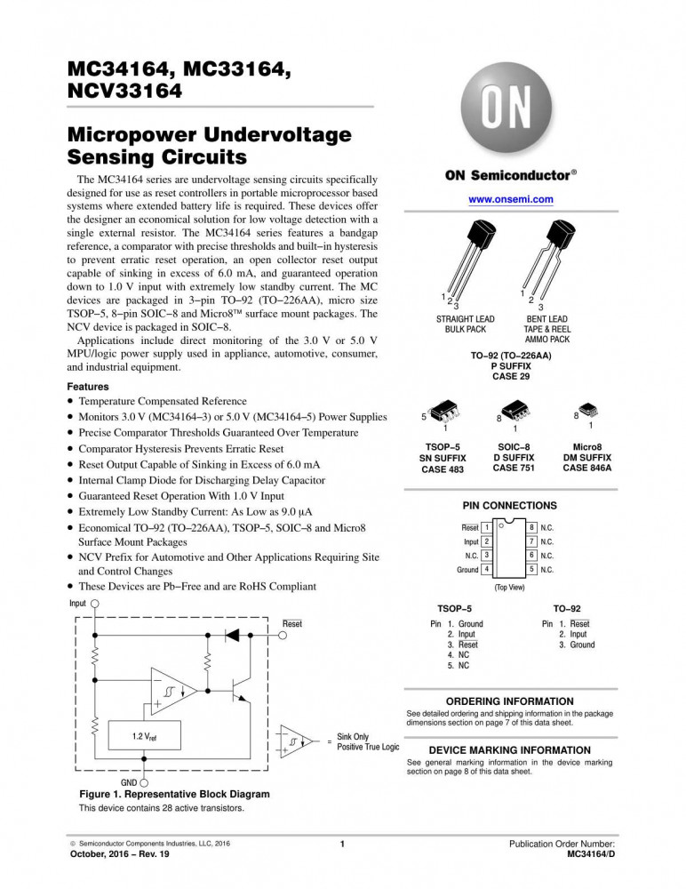 MC33164 datasheet page 1