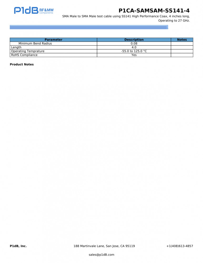 P1CA-SAMSAM-SS141-4 technical document image, page 2