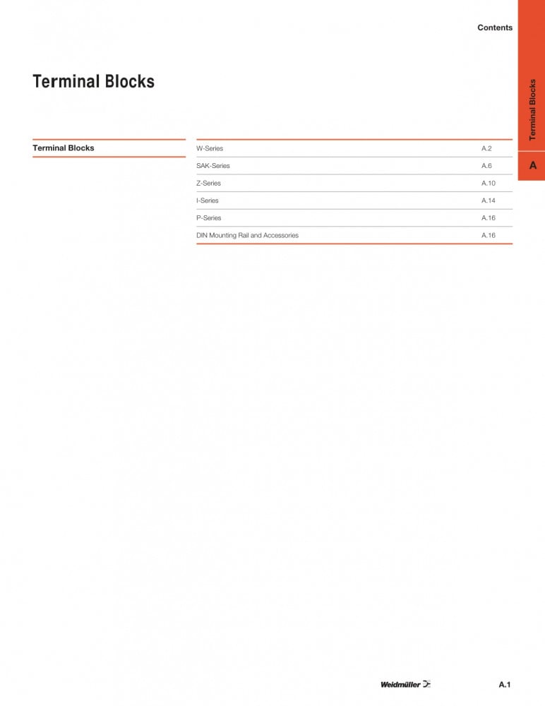 WEIDMULLER catalogue page 9