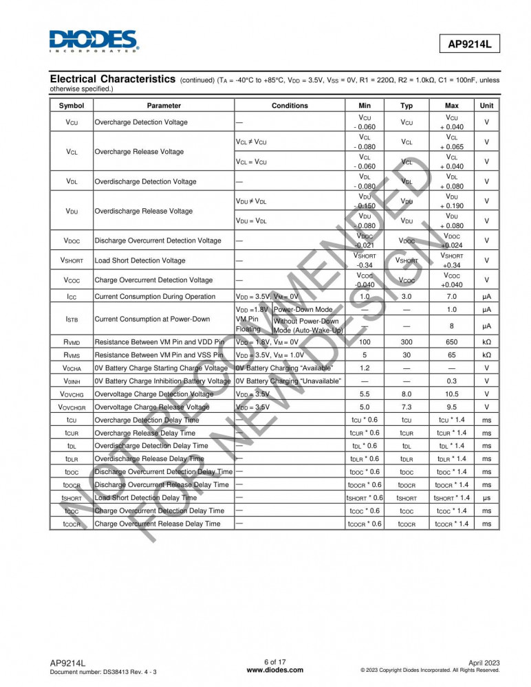 AP9214L datasheet page 6