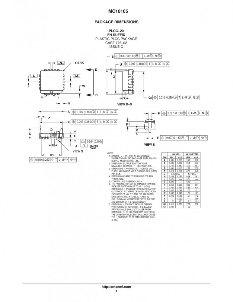 MC10105P datasheet page 5