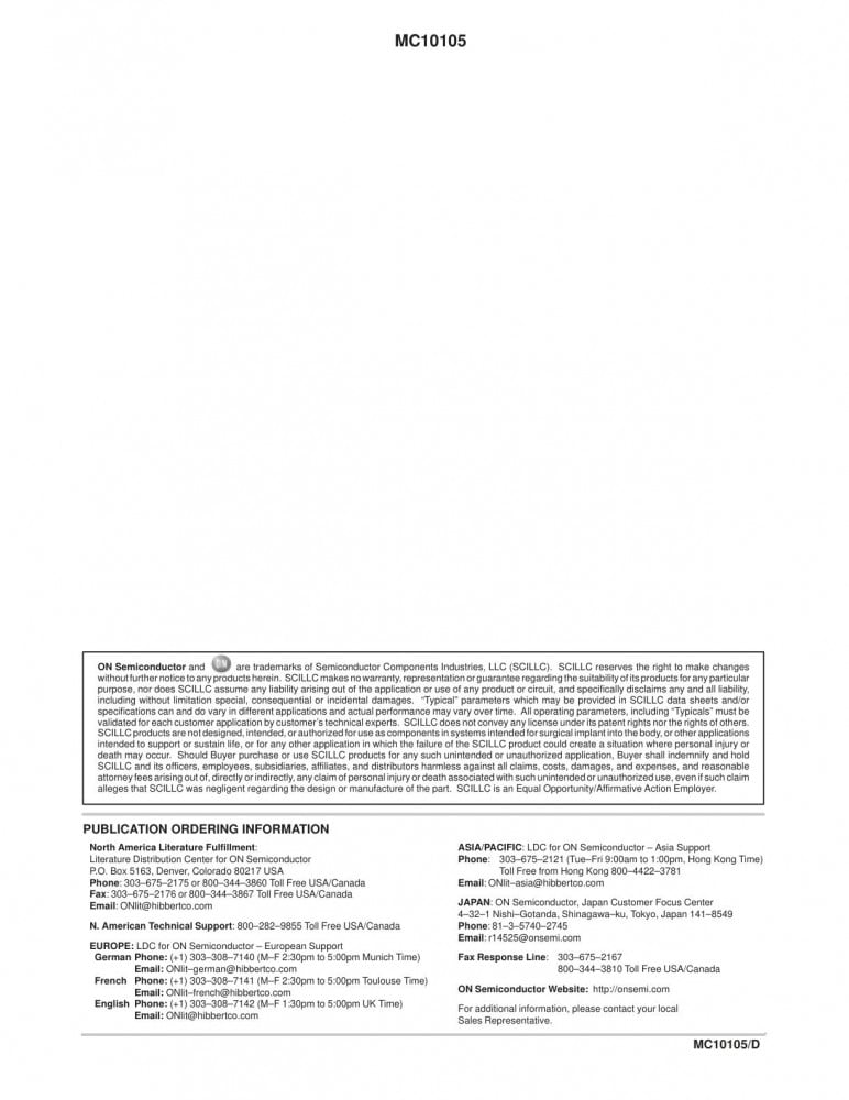 MC10105P datasheet page 9