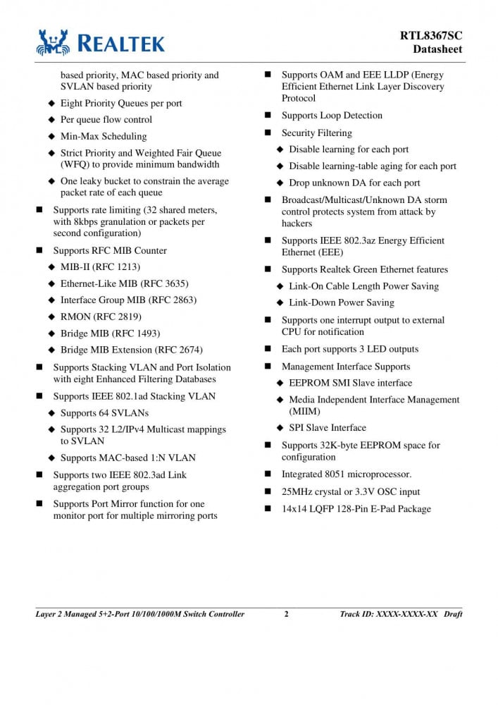 RTL8367SC-CG datasheet page 6