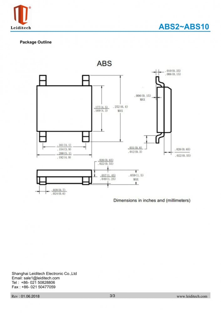 Leiditech ABS10 datasheet page 3